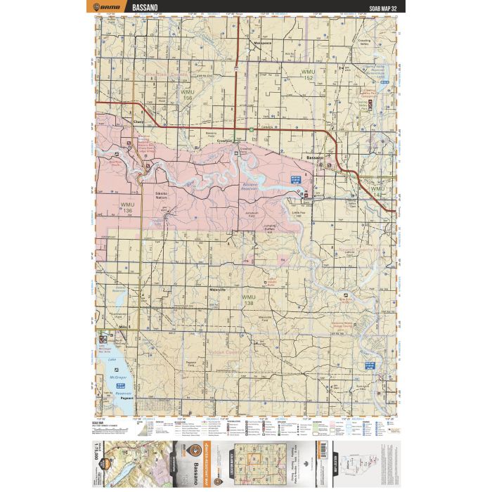 SOAB32 Bassano - Southern Alberta Topo Map | Stanfords