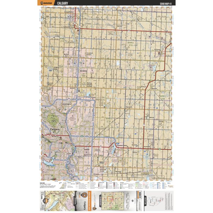 SOAB41 Calgary - Southern Alberta Topo Map | Stanfords