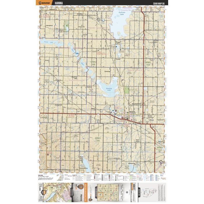 SOAB56 Hanna - Southern Alberta Topo Map | Stanfords