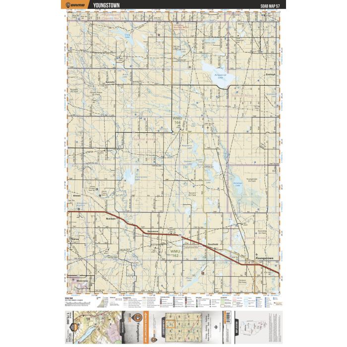 SOAB57 Youngstown - Southern Alberta Topo Map | Stanfords