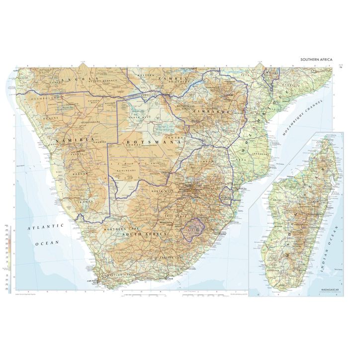 Detailed Map Of South Africa Map Of England South Africa Route.