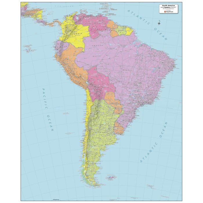 Political Map Of South America South America Map Cities Vector Art,
