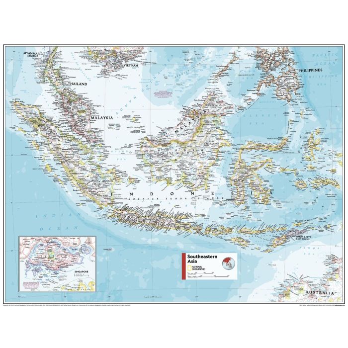 Southeastern Asia - Atlas of the World, 11th Edition Map | Stanfords