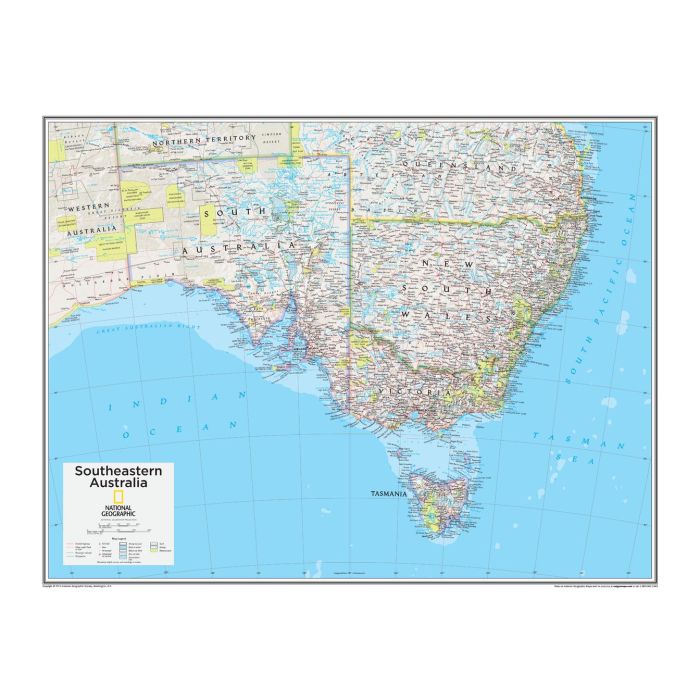 Southeastern Australia - Atlas of the World, 10th Edition Map | Stanfords