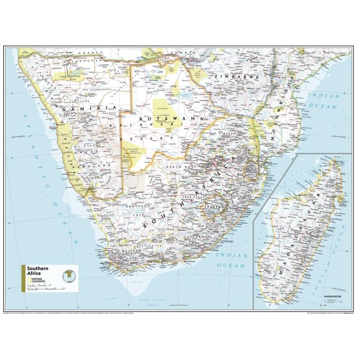 Southern Africa - Atlas of the World, 11th Edition Map | Stanfords