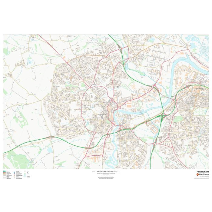 Stockton-on-Tees Map | Stanfords