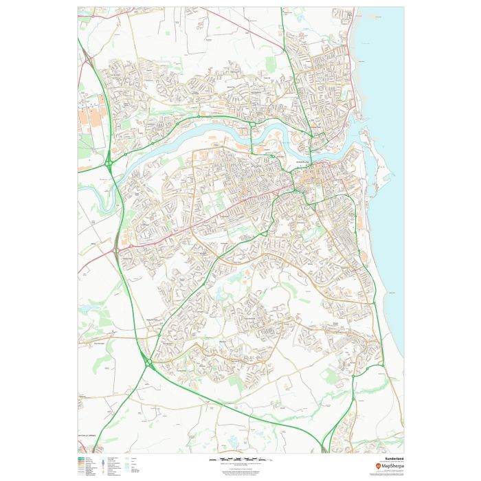 Sunderland Map | Stanfords