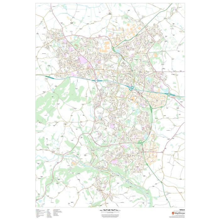 Telford Map | Stanfords