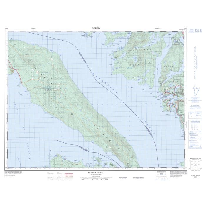 Texada Island - 92 F/9 - British Columbia Map | Stanfords