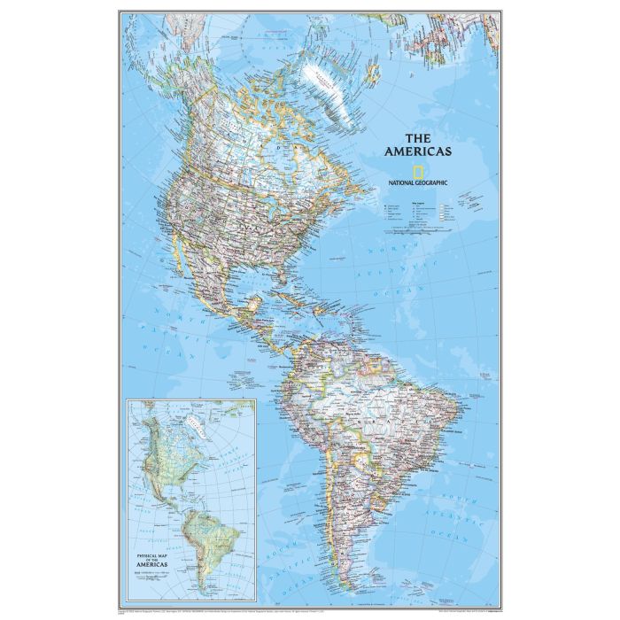 The Americas Classic Map | Stanfords