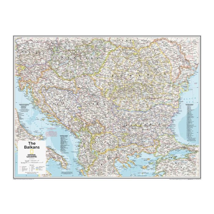 The Balkans - Atlas of the World, 10th Edition Map | Stanfords