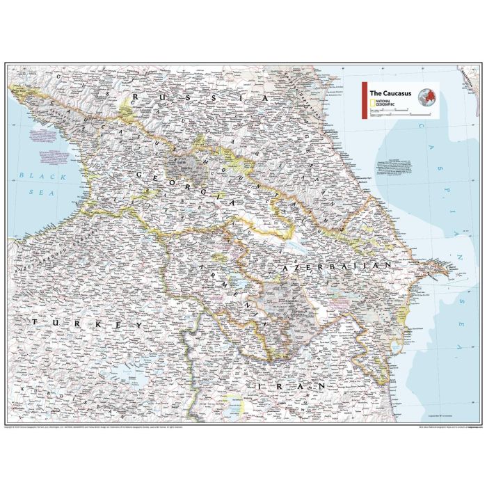 The Caucasus - Atlas of the World, 11th Edition Map | Stanfords