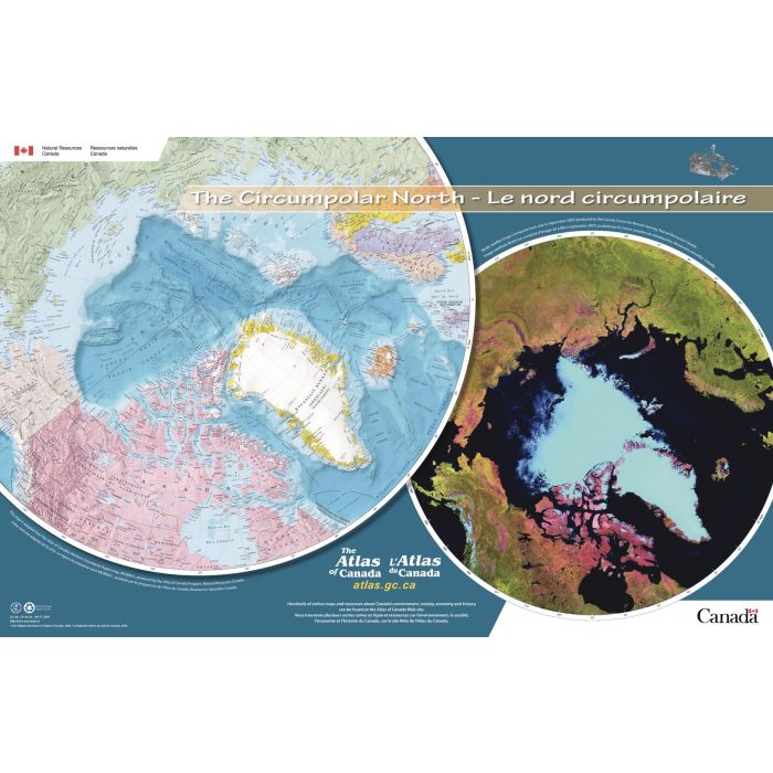 The Circumpolar North / Le nord circumpolaire Map | Stanfords