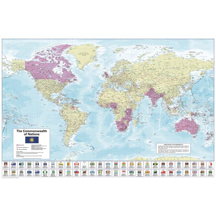 The Commonwealth of Nations Map | Stanfords