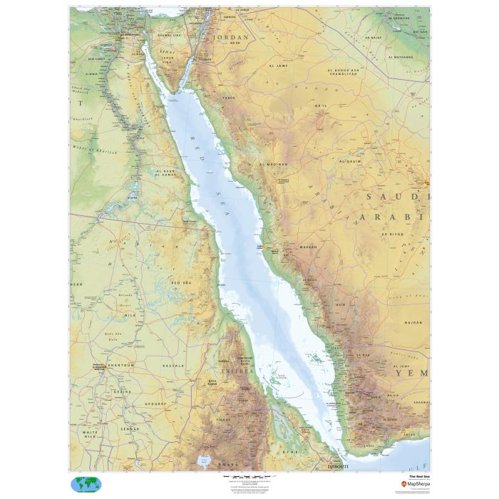 The Red Sea Map | Stanfords
