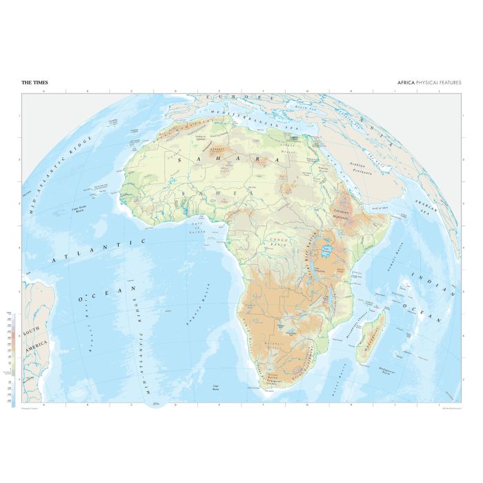 Africa Map Physical The Geography Of Africa