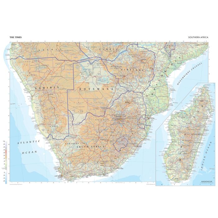 Map Of Southern Africa Southern Africa Map High Detailed Political
