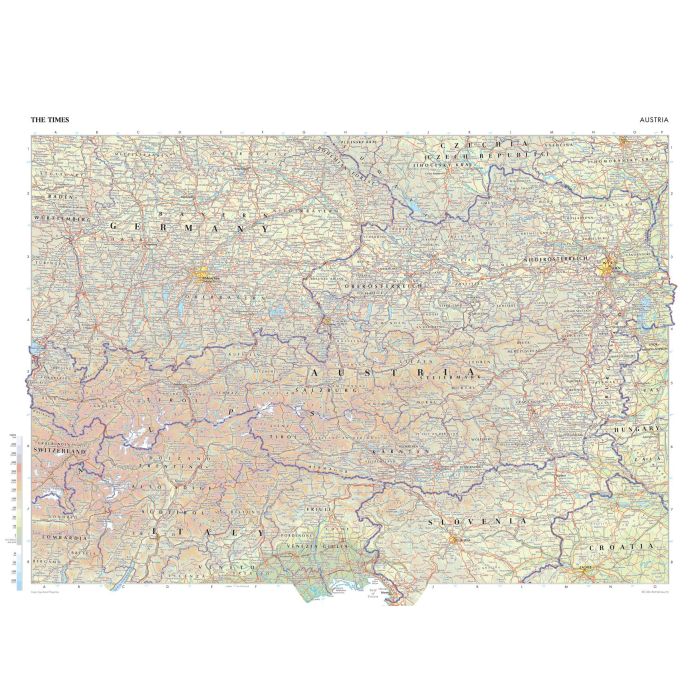 The Times Map of Austria | Stanfords