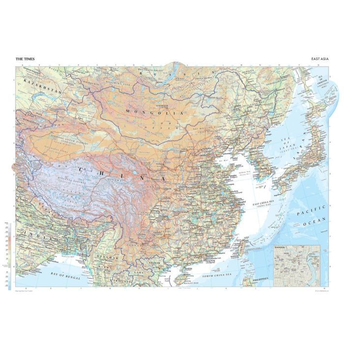The Times Map of East Asia - Compact | Stanfords