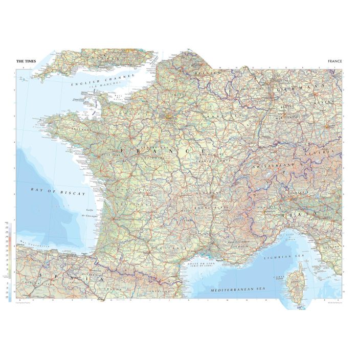 The Times Map of France | Stanfords