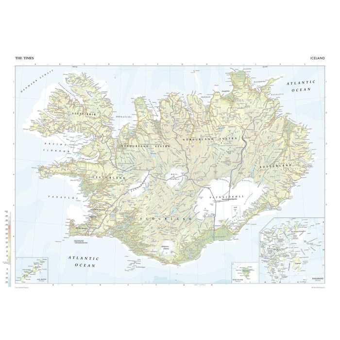 The Times Map of Iceland | Stanfords