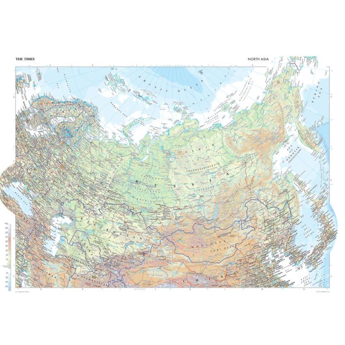 The Times Map of North Asia - Compact | Stanfords