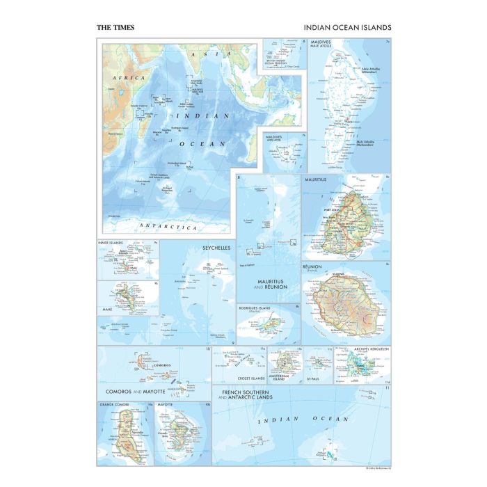 The Times Map of the Indian Ocean Islands | Stanfords