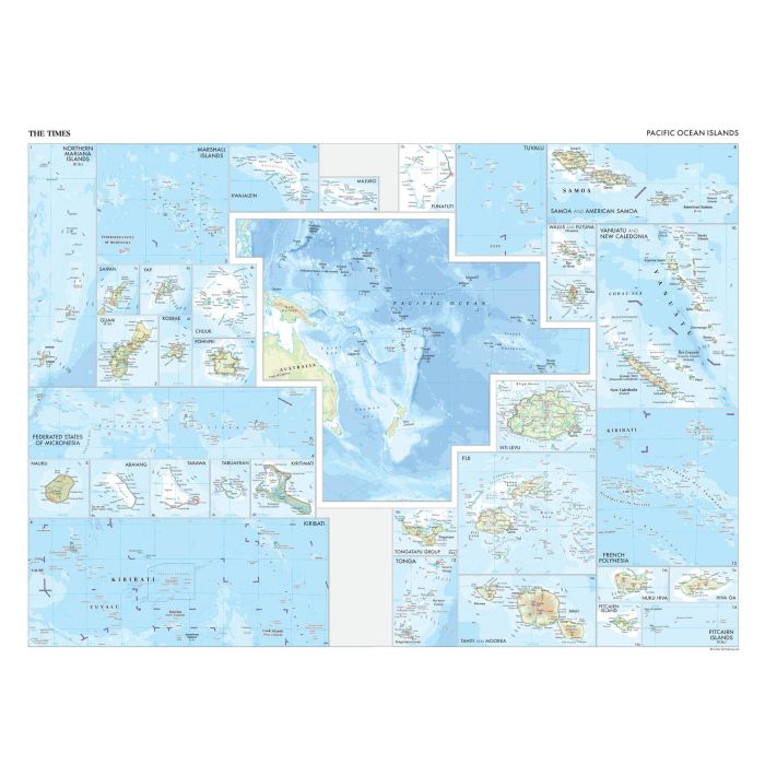 The Times Map of the Pacific Ocean Islands | Stanfords