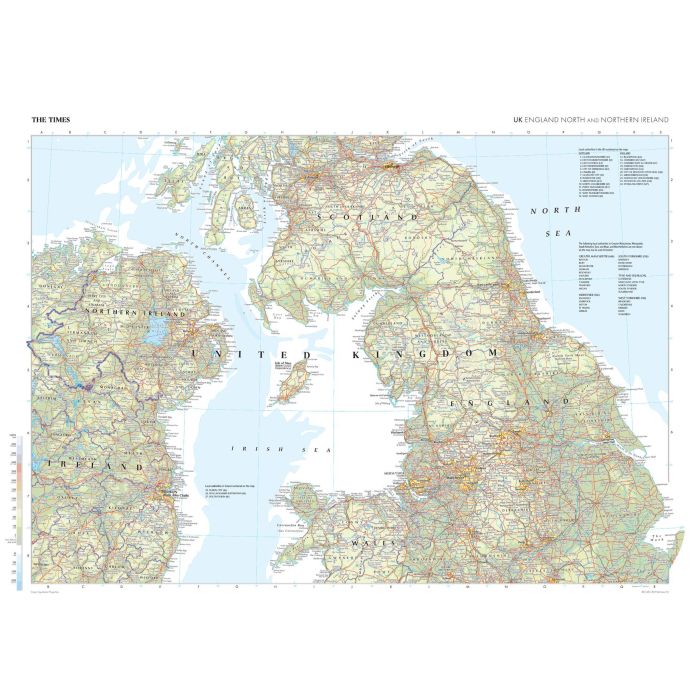 The Times Map of the United Kingdom: England (North) and Northern ...