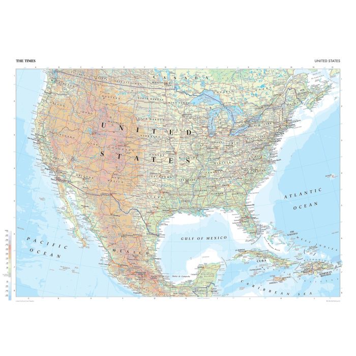 The Times Map of the United States | Stanfords