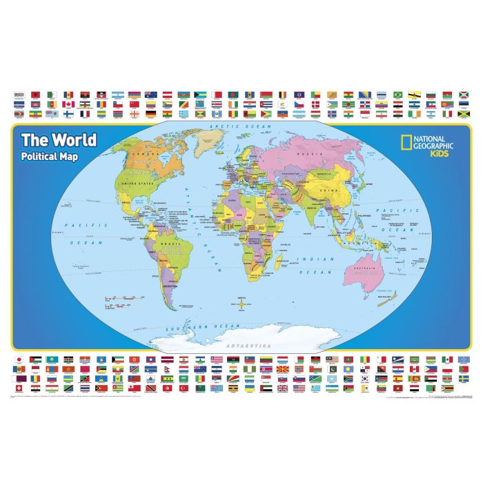 Colorful World Map For Kids Model Of World Map With Coloured