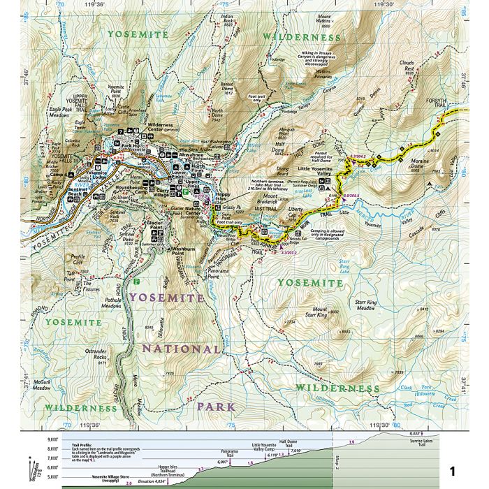 Mapa Del Parque Nacional Muir California