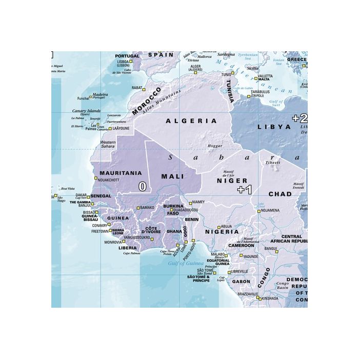Time Zone Map Africa