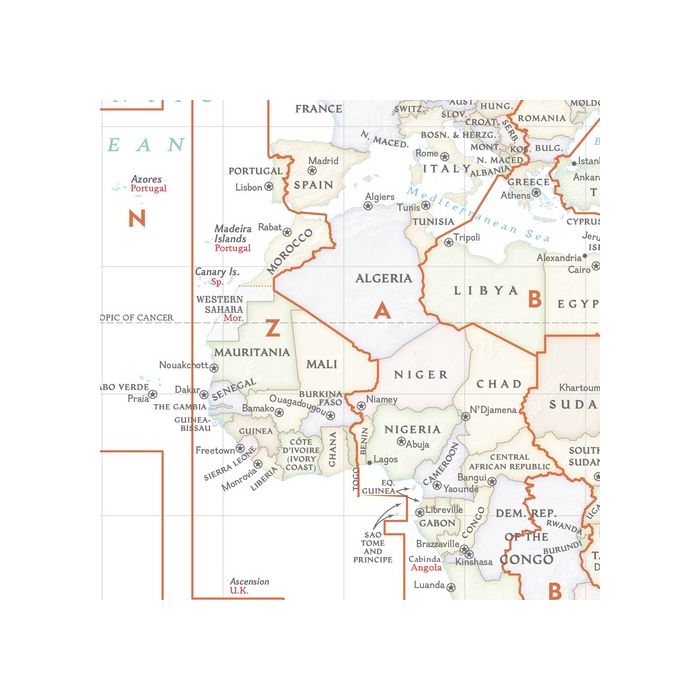 Africa Time Zones Map