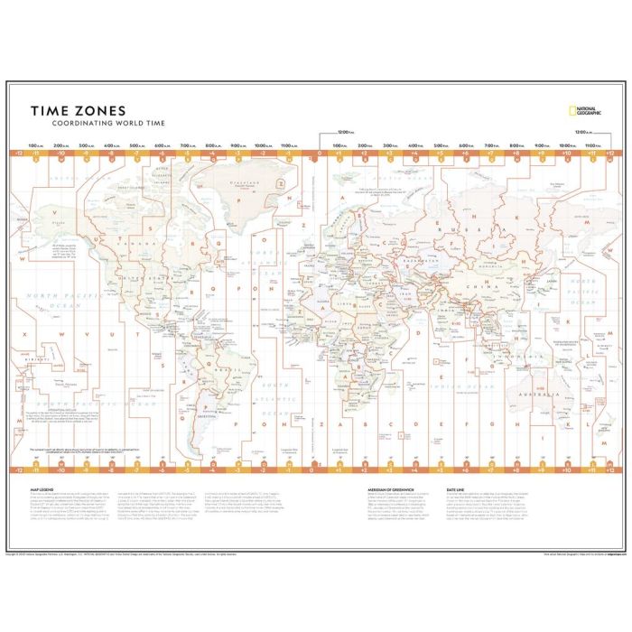 Time Zones: Coordinating World Time - Atlas of the World, 11th Edition ...