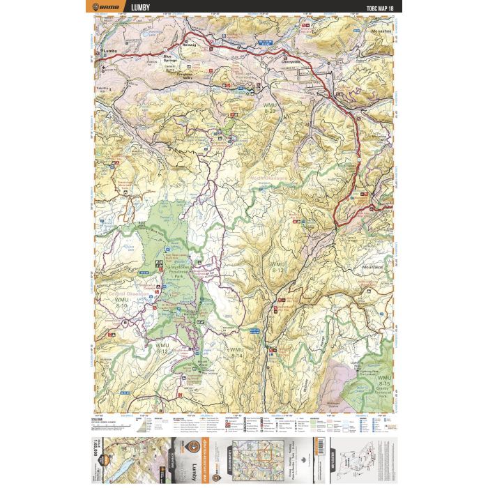 TOBC18 Lumby - Thompson Okanagan BC Topo Map | Stanfords