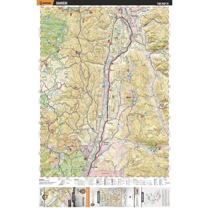 TOBC28 Barriere - Thompson Okanagan BC Topo Map | Stanfords