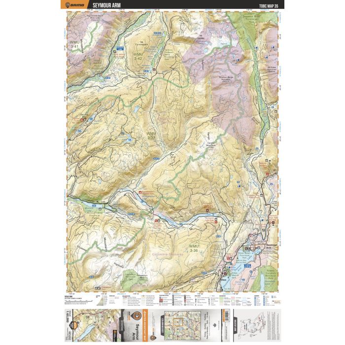 TOBC35 Seymour Arm - Thompson Okanagan BC Topo Map | Stanfords
