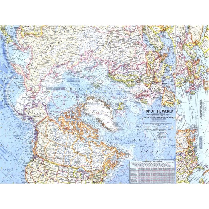 Top of the World - Published 1965 Map | Stanfords