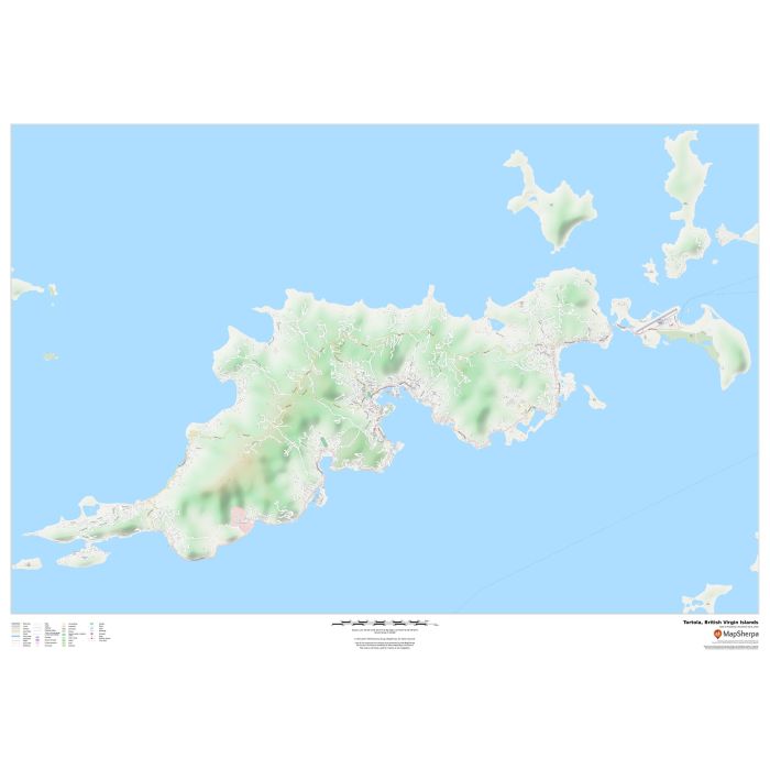 Tortola, British Virgin Islands Map | Stanfords