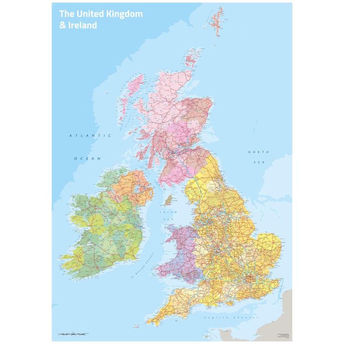 UK & Ireland Political Map | Stanfords