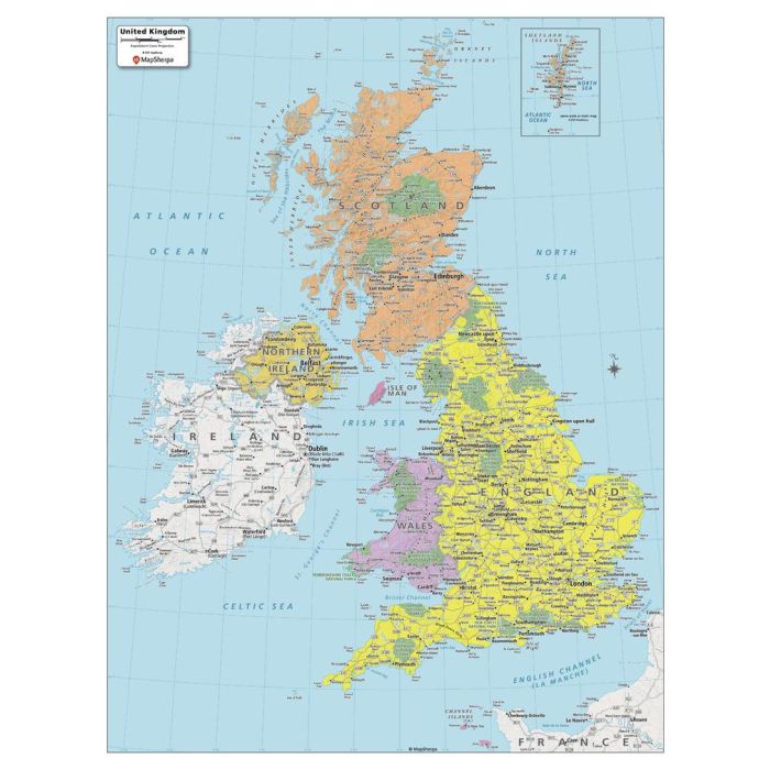 UK Political Map - Compact | Stanfords
