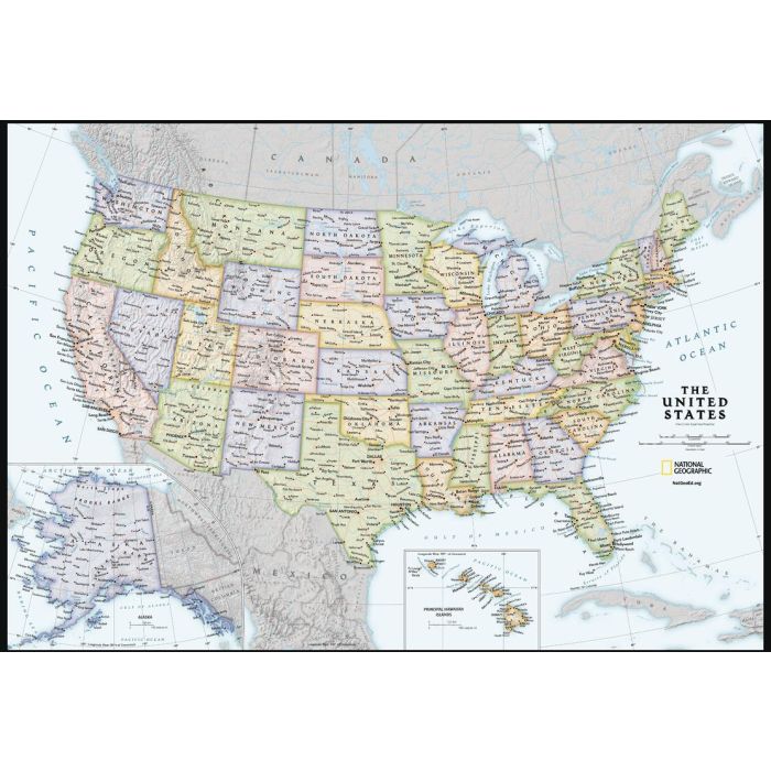 United States Contemporary Wall Map - Compact Map | Stanfords