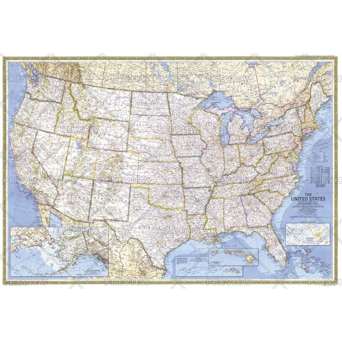 United States - Published 1987 Map | Stanfords