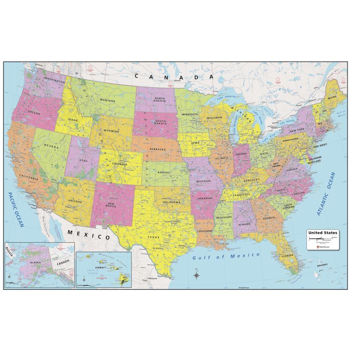 USA Political Map - Extra Large | Stanfords