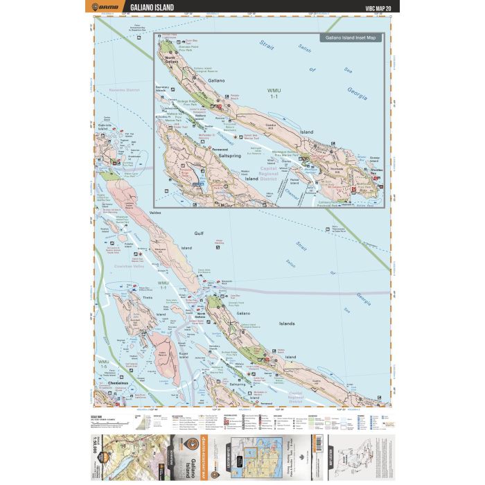 VIBC20 Galiano Island - Vancouver Island BC Topo Map | Stanfords