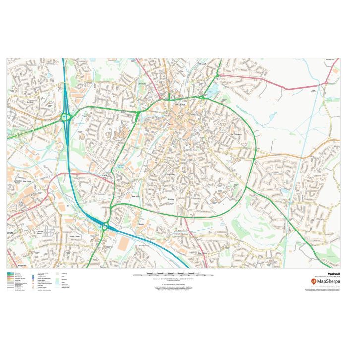 Walsall Map | Stanfords