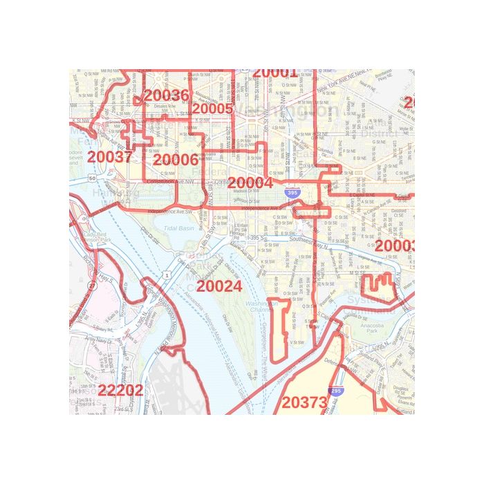 Washington Dc Zip Code Map