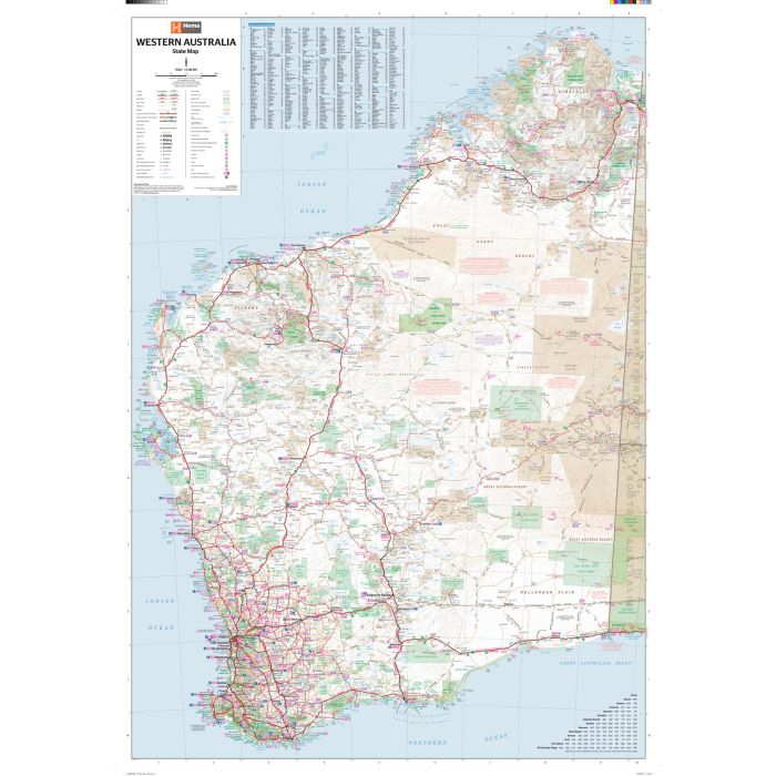 Western Australia State Wall Map | Stanfords