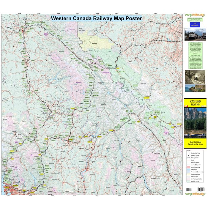 Western Canada Railway Map | Stanfords